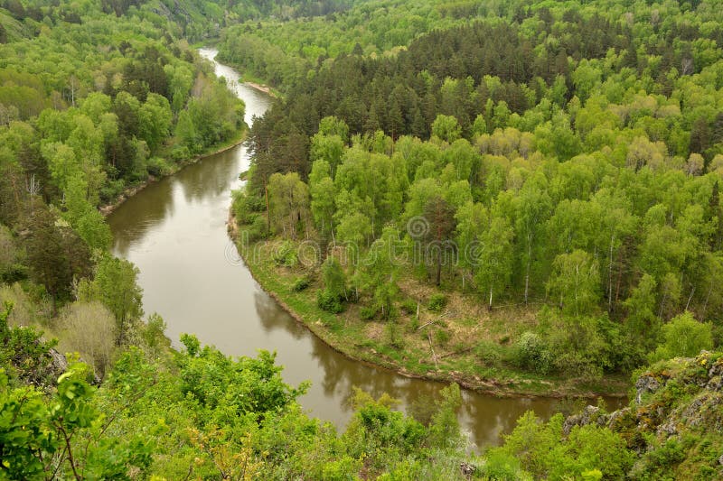 A Wide River among Rocks in Banff National Park, Canada Stock Photo ...