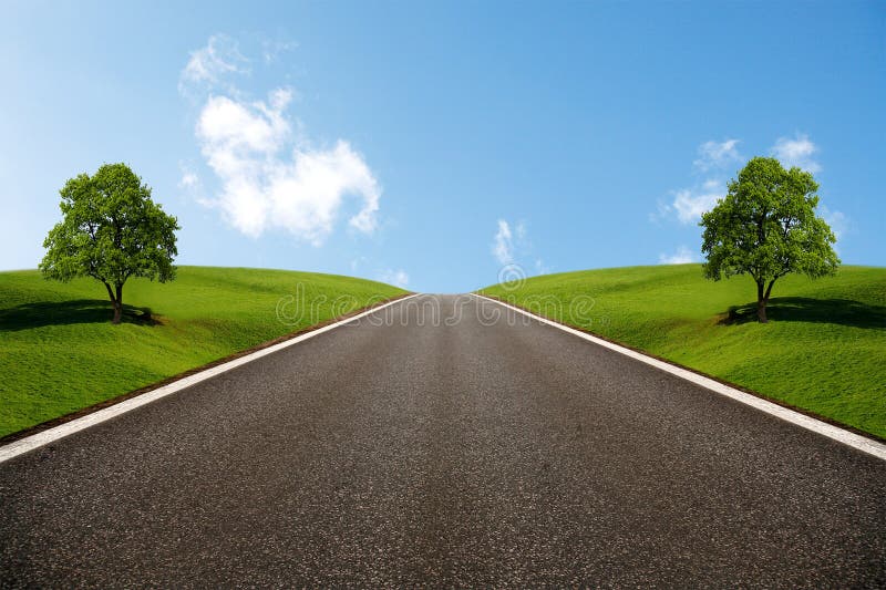 Open Road stock image. Image of transportation, clouds - 12182113