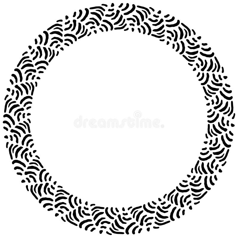 Wide Round Frame with Ethnic Pattern. Tribal Decorative Isolated ...