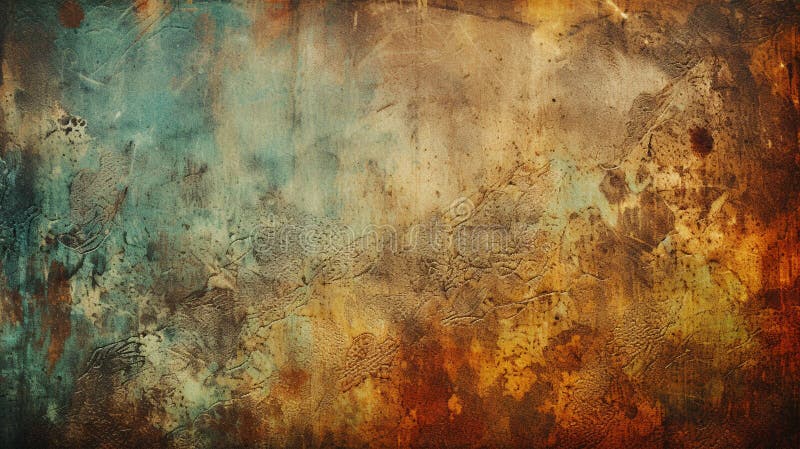 Wide Rust Textured Banner Background Generative AI Stock Illustration ...