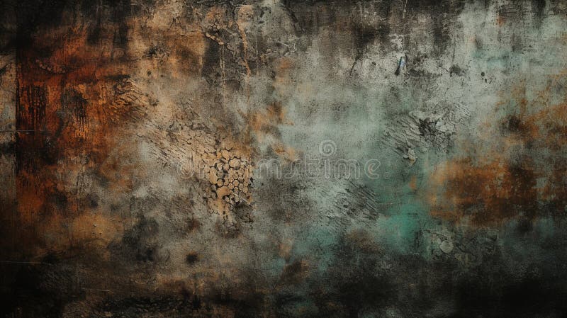Wide Rust Textured Banner Background Generative AI Stock Illustration ...