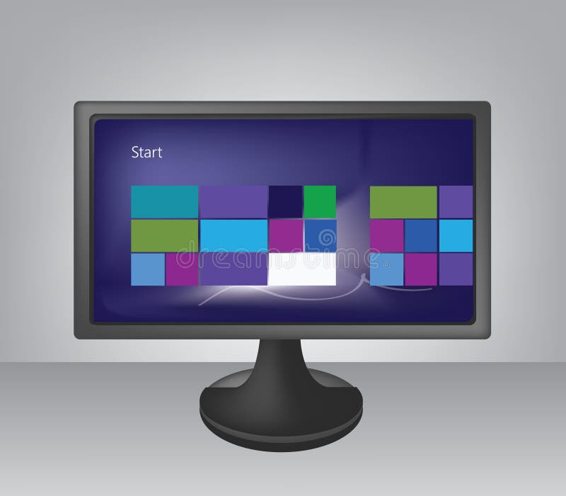 Wide Screen Computer Monitor Illustration Stock Illustration ... Wide Screen Computer Monitor Illustration Stock Illustration ...