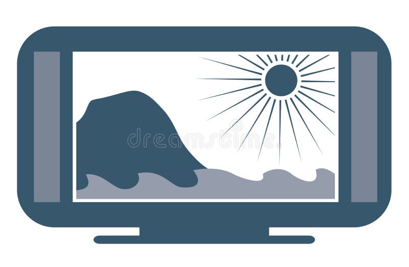 Wide screen TV stock vector. Illustration of technology - 84023581