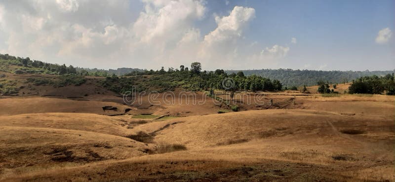 Wide Shot of a Beautiful Scenery and the Road Stock Image - Image of ...