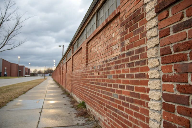 Brick wall of a building stock illustration. Illustration of building ...