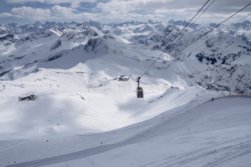 Cable Cart Ride Down Mount Pilatus into Lucerne Stock Photo - Image of ...