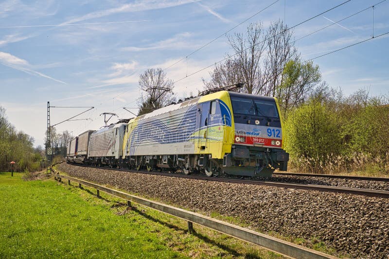 Wide Shot of a Class 189 Freight Train from Lokomotion through ...