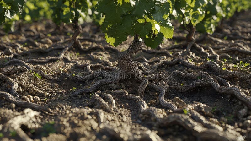 A Wide Shot of a Field Filled with Trees Sprouting from the Earth Stock ...