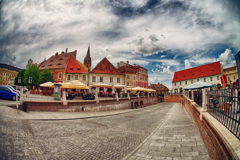 Sibiu city in Romania editorial photography. Image of shot - 106715857