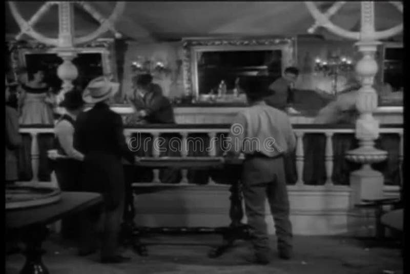 Wide Shot of Western Bar Room Brawl Stock Footage - Video of full ...
