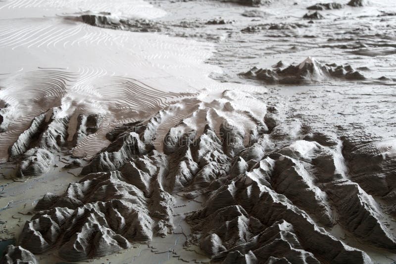 Wide Shot of White and Gray Formations Made Out of Mud Stock Photo ...
