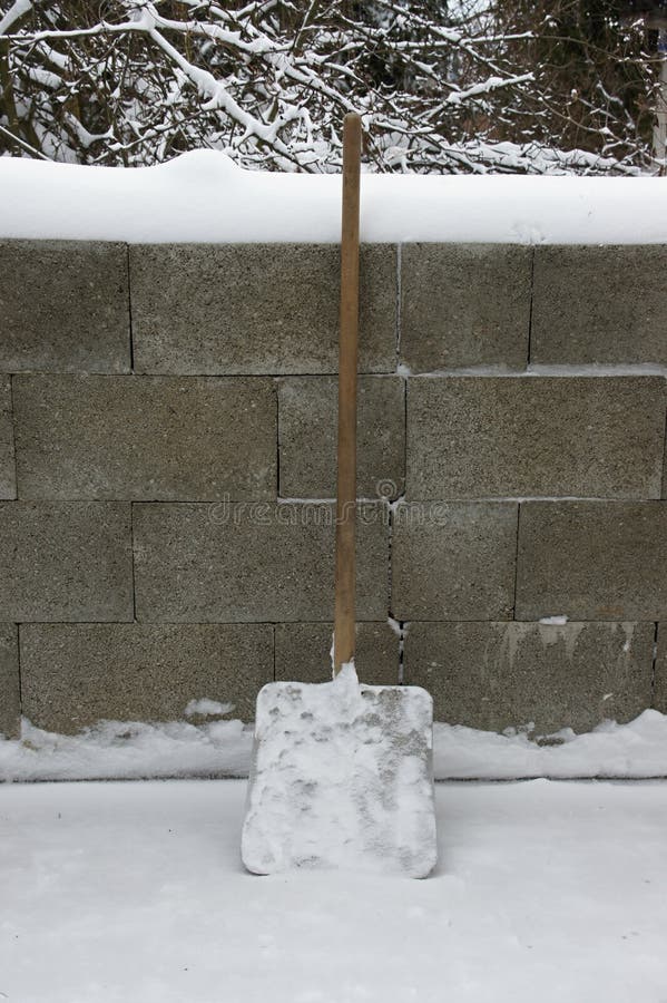 Wide shovel stock image. Image of shovel, leaning, snow - 29765659
