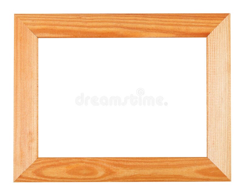 Wide Simple Wooden Picture Frame Stock Photo - Image of frame, classic ...