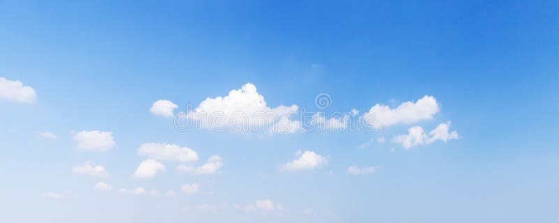 Wide Sky Background, White Cumulus Clouds Stock Image - Image of ...