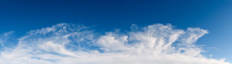Wide Sky Panorama with a Huge Cloud Stock Photo - Image of meteorology ...