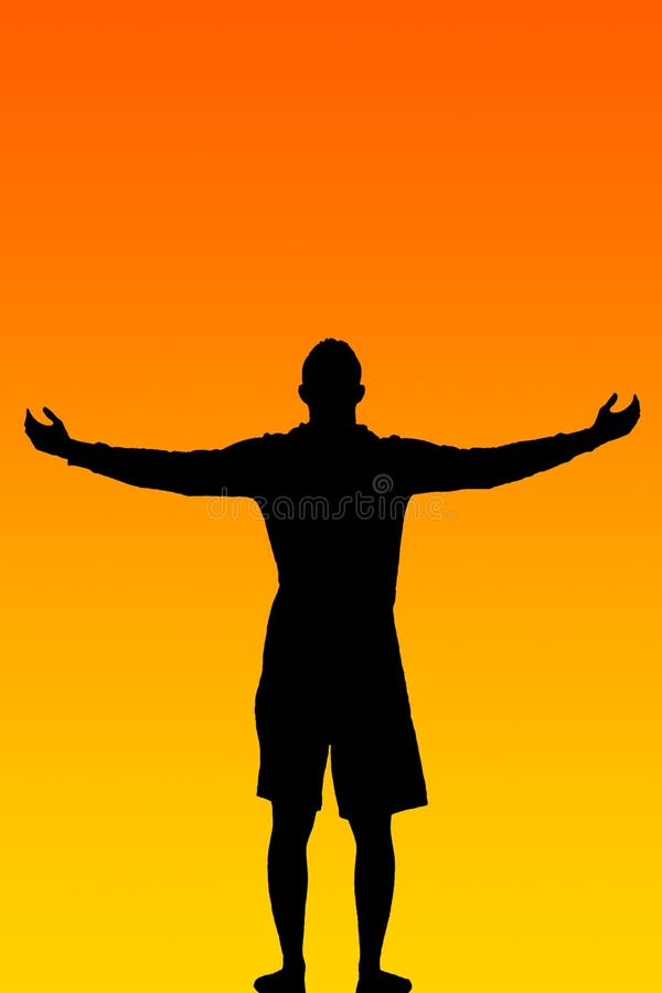 Wide Spread arms stock illustration. Illustration of inspiring - 2999874