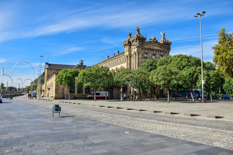 A Wide City Embankment with Palm Trees. Cadiz Editorial Stock Image ... A Wide City Embankment with Palm Trees. Cadiz Editorial Stock Image ...