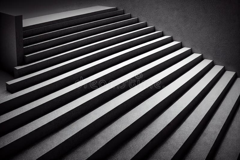 Wide Stairs Outside Building with Gentle Comfortable Steps Stock ...