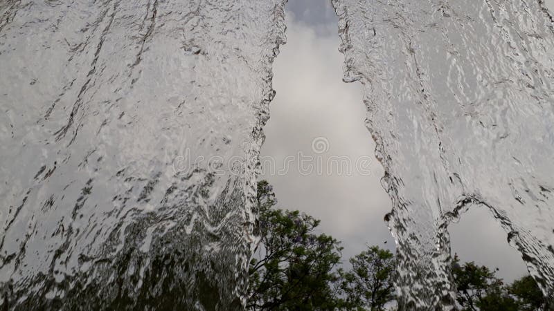 Wide Stream of Water Falling in a Semi-translucent Park Stock Image ...