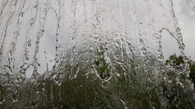 Wide Stream of Water Falling in a Semi-translucent Park Stock Photo ...