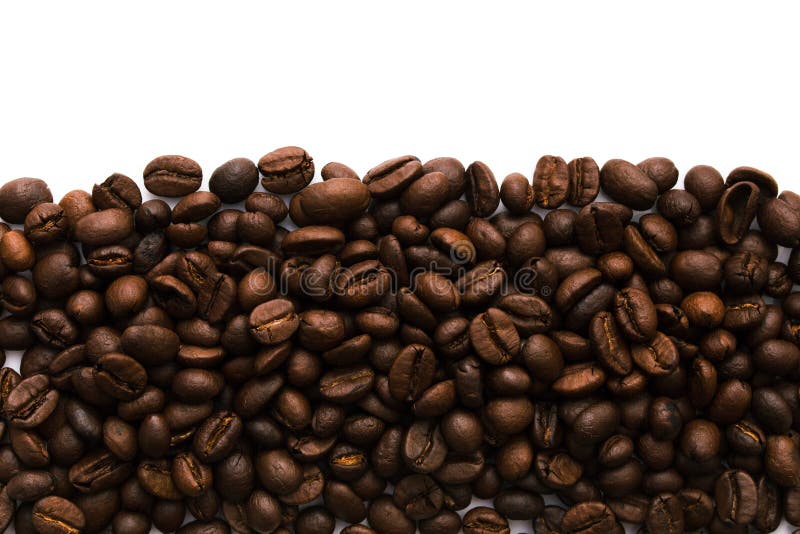 A Wide Strip at the Bottom of Many Coffee Beans Stock Image - Image of ...
