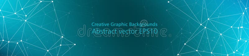 Long Technology Science Banner Polygonal Vector Graphic Stock Vector ...