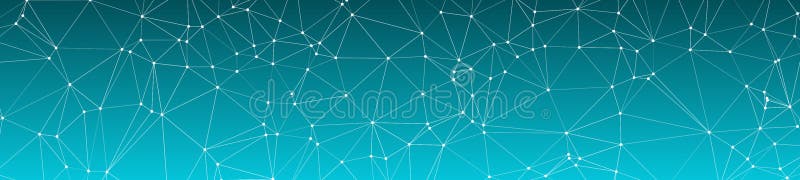 Wide Tech Banner Vector Triangles, Connected Shapes Chaos Stock Vector ...