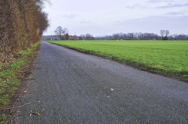 Wide Track with Fields beside Stock Image - Image of highway, fields ...
