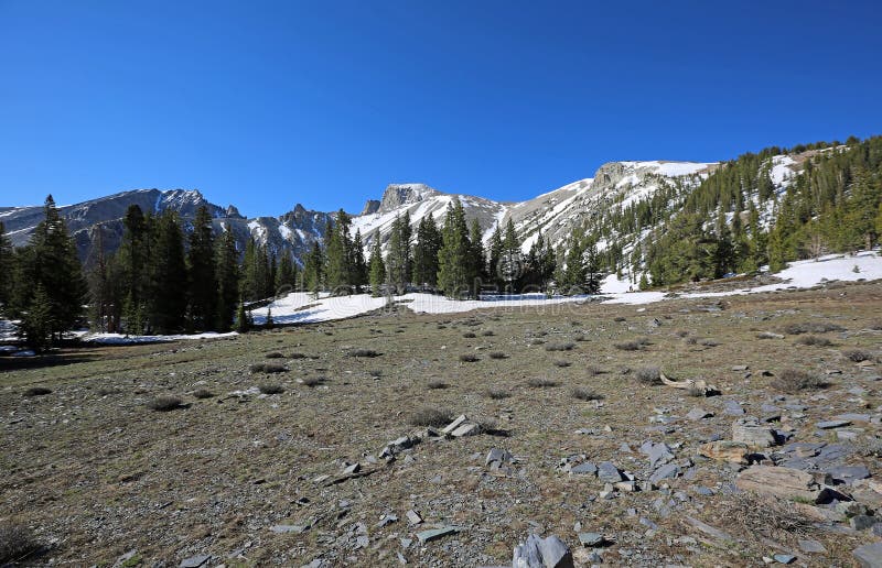 Wide Valley in Great Basin NP Stock Photo - Image of beauty, peaks ...