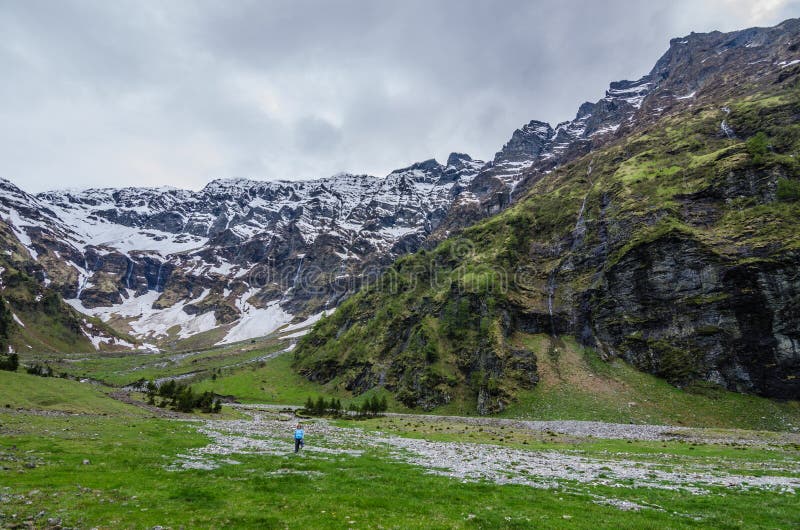 Wide Valley with Mountains Panorama Stock Photo - Image of heaven ...