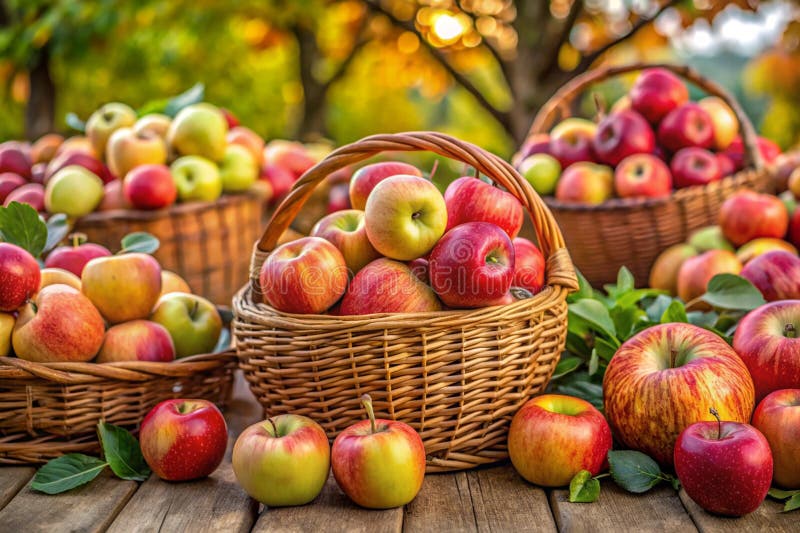 A Wide Variety of Apple Images. Generated Using AI. Stock Illustration ...