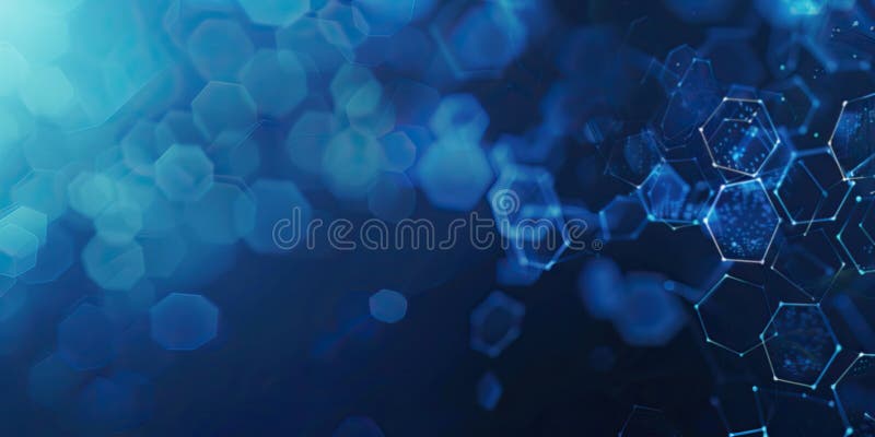 A Wide Variety of Floating 2D High Tech Shapes. Abstract Background ...