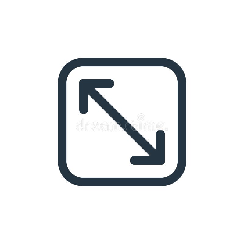 Wide Vector Icon Isolated on White Background. Outline, Thin Line Wide ...