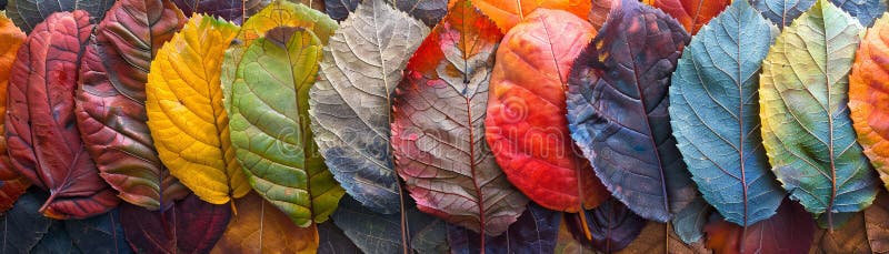 Wide View of Array of Leaves. Diverse Natural Textures and Patterns ...