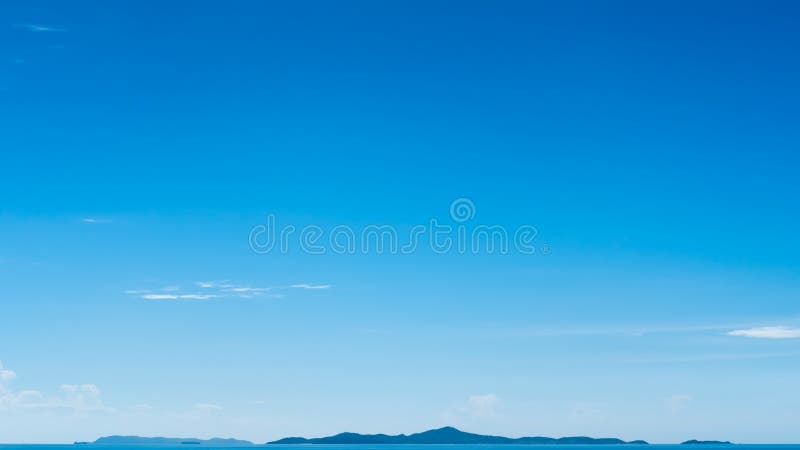 Wide View of Clear Sky and Sea Overlooking the Island Stock Image ...