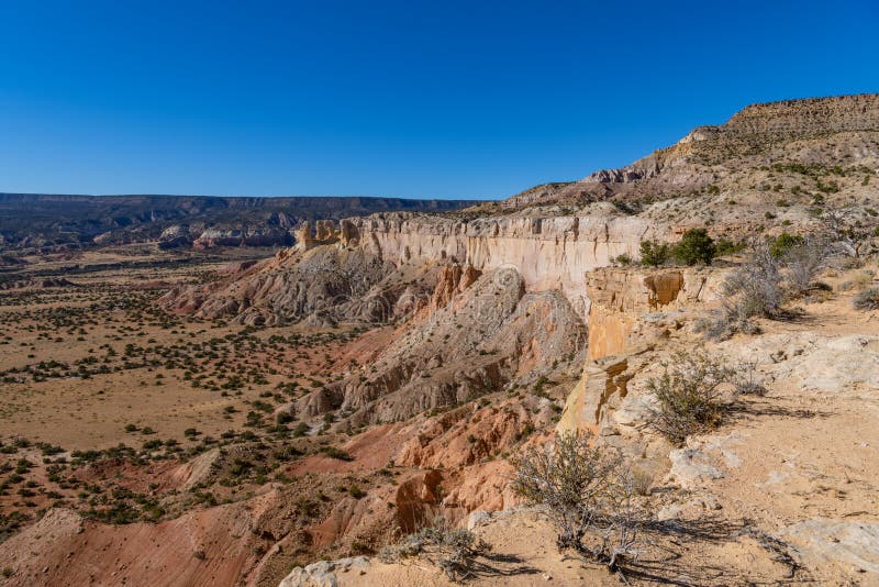 Wide View of Colorful Cliffs in Ghost Ranch, New Mexico Stock Image ...