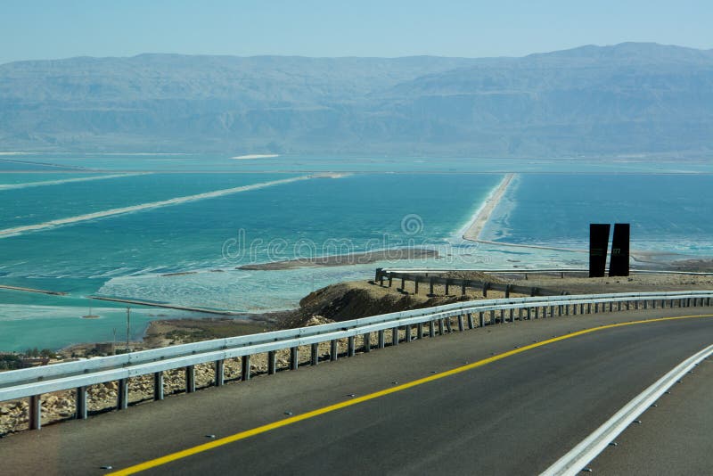 Wide View of Desert Road through the Isreal Southwest. Stock Image ...