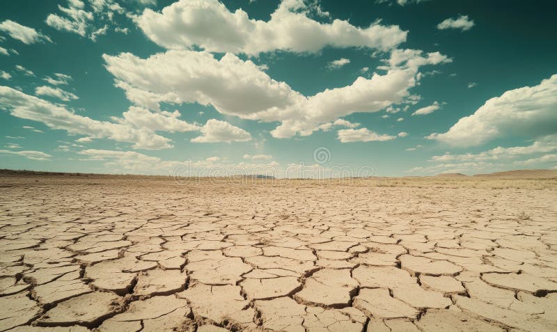 Wide View of a Drought-affected Landscape Stock Photo - Image of ...