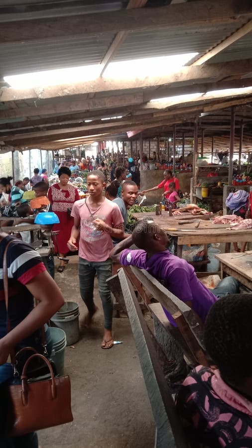 Wide View in a Local Nigerian Market Editorial Image - Image of city ...
