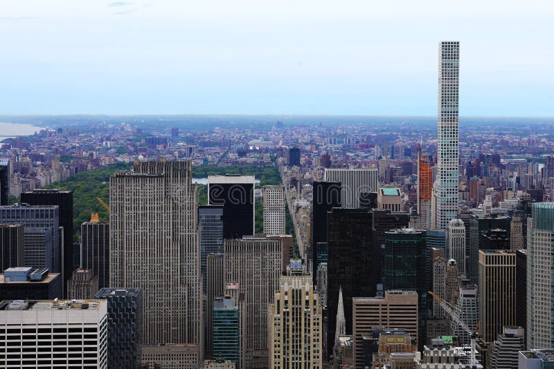 Wide View of Midtown Manhattan in New York Stock Photo - Image of ...