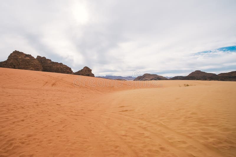 Wide View of Mountains and Desert in Jordan Stock Image - Image of ...