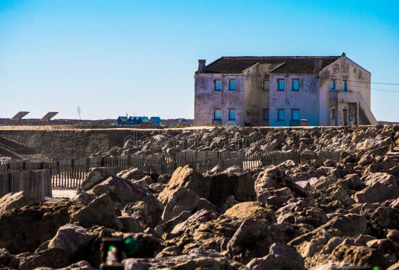 Wide View Old House on the Sea Shore Stock Photo - Image of city ...
