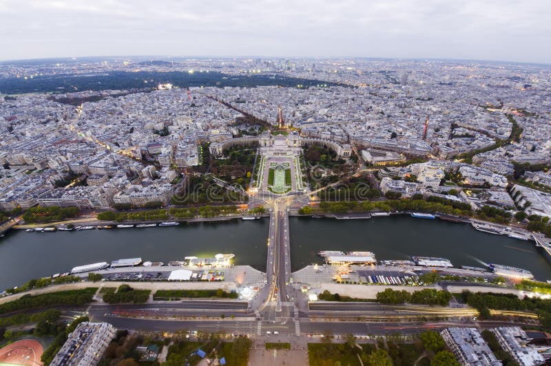Wide view of Paris city stock photo. Image of skyline - 111312426