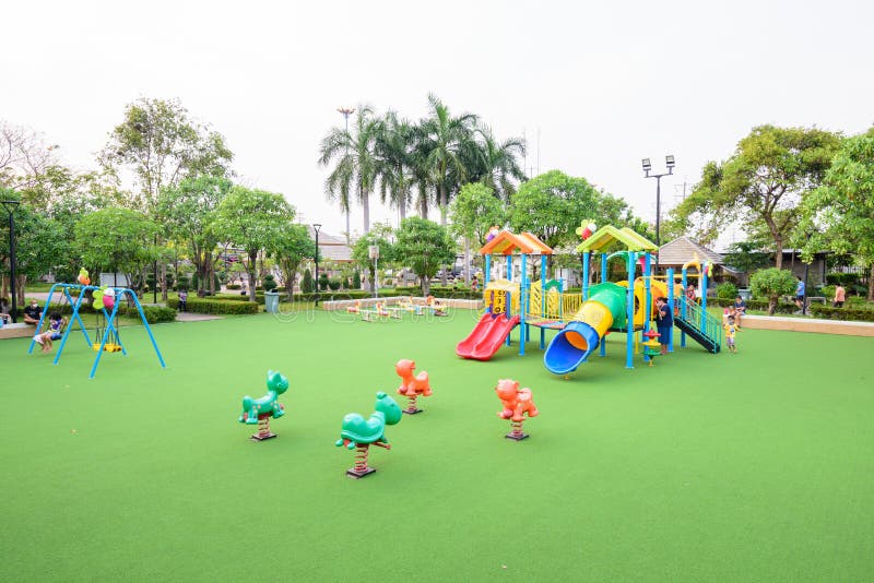 Playground in the park editorial image. Image of children - 241825810