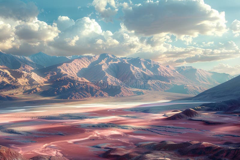Sprawling Pink Salt Mountain Range Stock Illustrations – 4 Sprawling ...