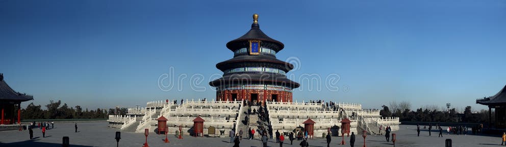 Wide View of Temple of Heaven Stock Photo - Image of built, culture ...