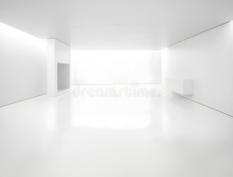 Wide View of White Clean Room Wall. Banner Template for Product ...