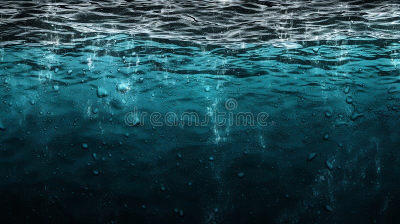Wide Water Textured Banner Background Generative AI Stock Illustration ...