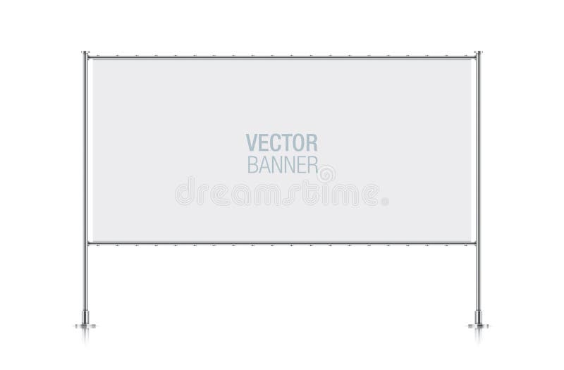 Wide white banner. stock vector. Illustration of aluminum - 84562478