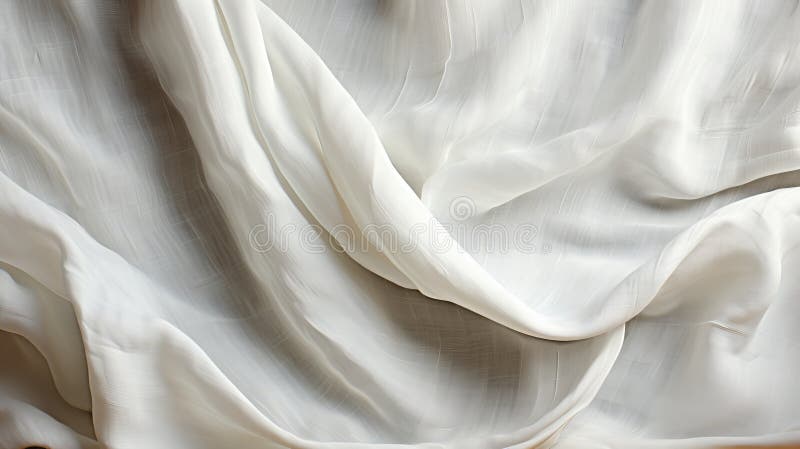 Ethereal Abstract: White Linen Texture with Flowing Draperies Stock ...